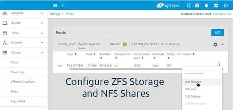 Florin Lungu On Linkedin Truenas Configure Zfs Storage And Nfs