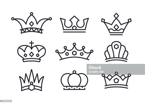 크라운 아이콘 및 기호 왕관에 대한 스톡 벡터 아트 및 기타 이미지 왕관 아이콘 국왕 Istock