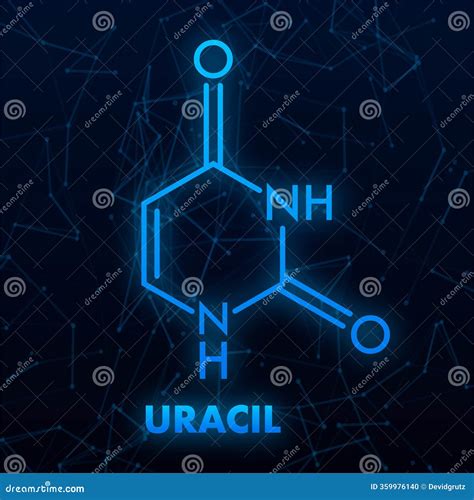 Uracil Molecular Structure Isolated On White Royalty Free Illustration