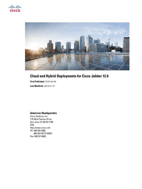 Fillable Online Cloud And Hybrid Deployments For Cisco Jabber 12 6 Fax Email Print Pdffiller