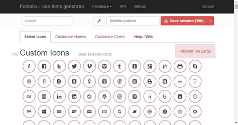 Why Payload Too Large · Issue 642 · Fontellofontello · Github