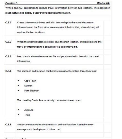 Solved Question 3 Marks 40 Write A Java Gui Application