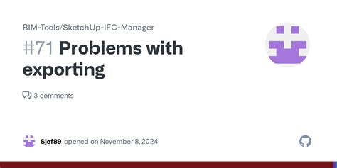 Problems With Exporting Issue BIM Tools SketchUp IFC Manager GitHub