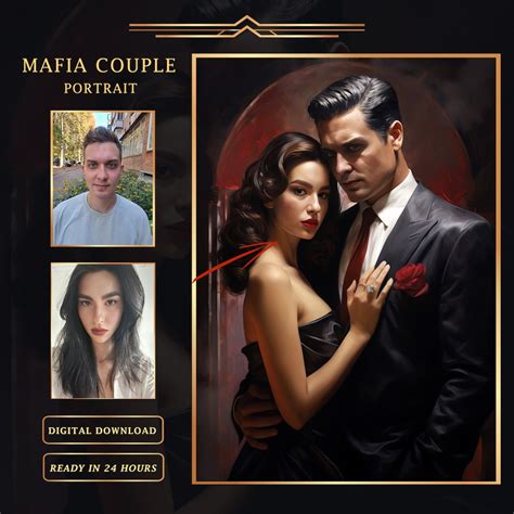 Custom Mafia Couple Portrait From Photo Personalized T For Couple