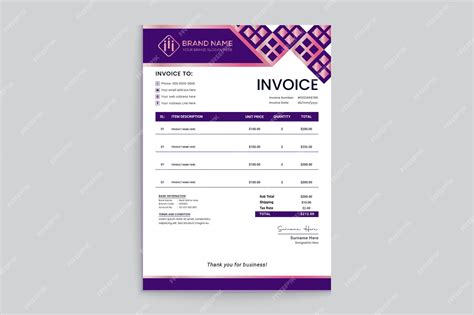 Premium Vector Gradient Hospital Invoice Template Design