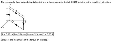Solved The Rectangular Loop Shown Below Is Located In A Chegg Com