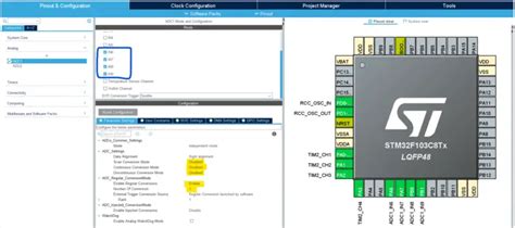 STM32 Potentiometer Reading Examples Single Multiple