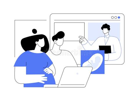 Online Birth Classes Abstract Concept Vector Illustration Stock Vector