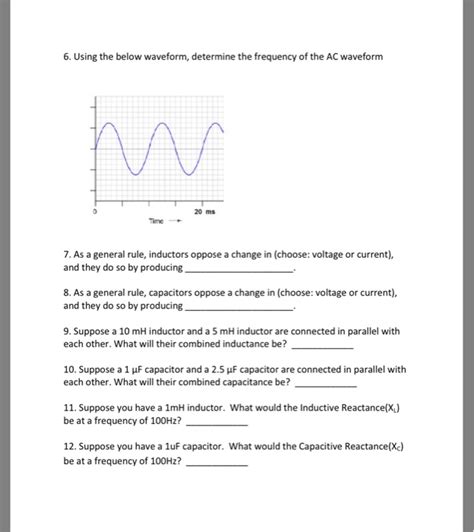Solved Using The Below Waveform Determine The Frequency Chegg Com