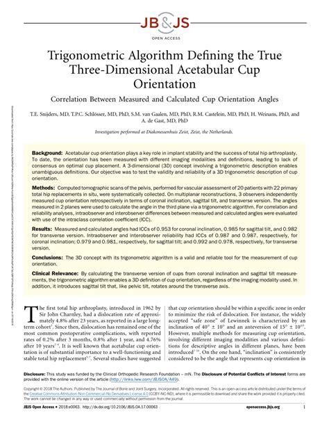 Pdf Trigonometric Algorithm Defining The True Three Dimensional