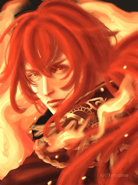 A Diluc Fanart I Did Recently Yeah I Missed His Bday Rgenshinimpact