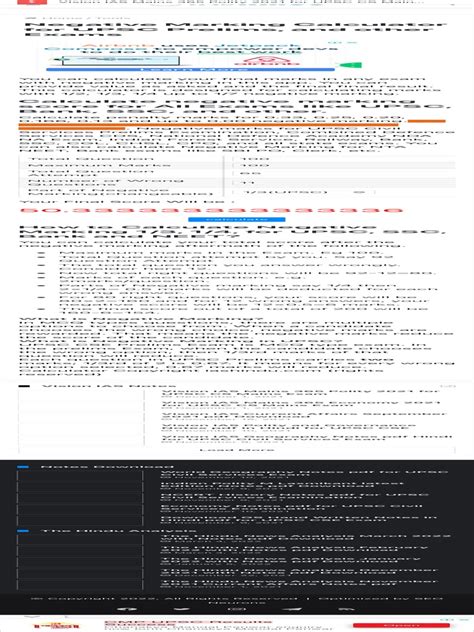 Negative Marking Calculator For Upsc Prelims And Other Exams Pdf