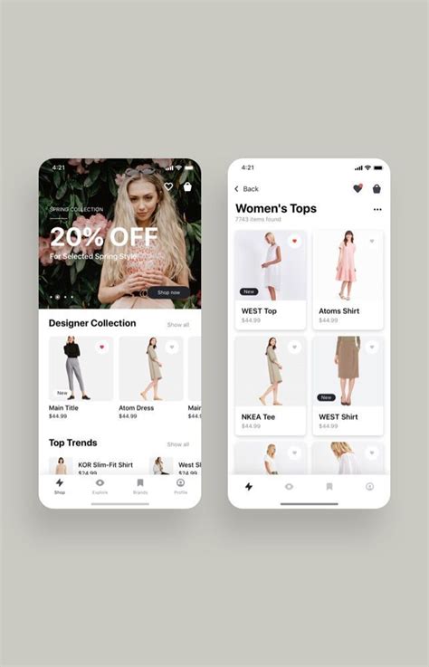Fancy Fashion App Ui Kit Ui Place Ui Kits Ideas Of Ui Kits Uikits