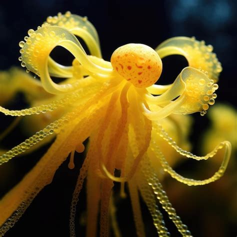 Premium Photo Yellow Octopus Tentacles Closeup