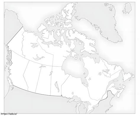 Canada Map Coloring Page