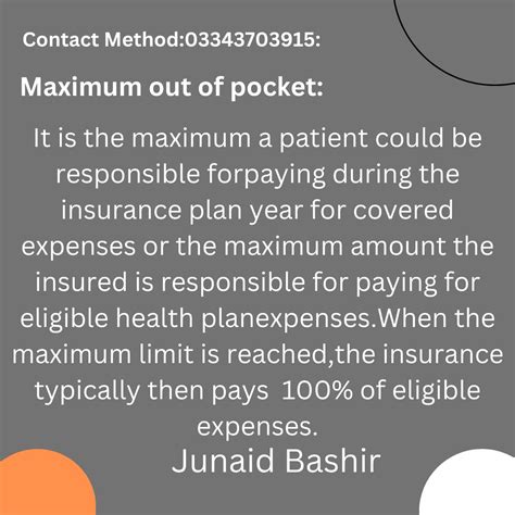 Junaid Bashir On Linkedin Understanding Maximum Out Of Pocket Lets