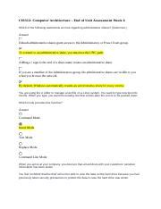 CIS312 Computer Architecture End Of Unit Assessment Course Hero