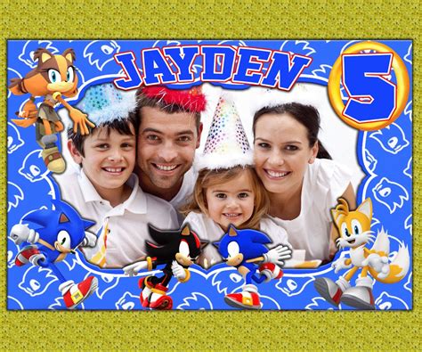 Sonic Party Photo Booth Design Sonic Photobooth Sonic Photo Etsy