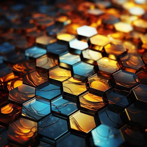 premium ai image hexagonal honeycomb
