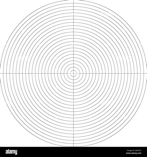 Polar Circular Grid Mesh Pie Chart Graph Element Stock Vector Illustration Clip Art