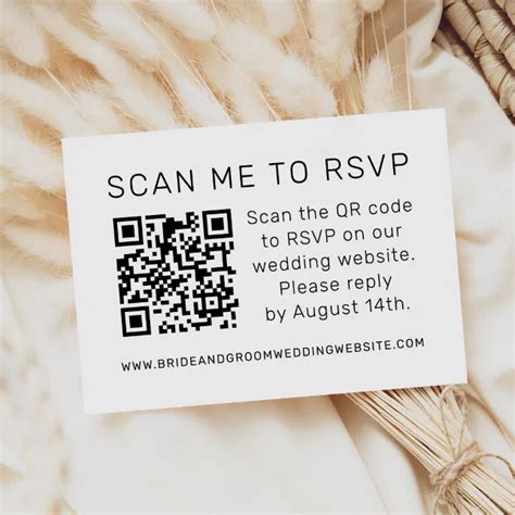 Scan Me To RSVP Wedding QR Code RSVP Business Card Zazzle