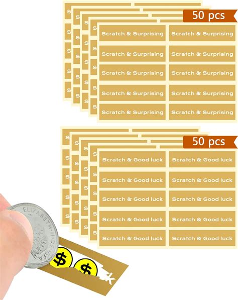 Oythiem Gold Scratch Off Stickers Labels 2×0 6 Inch Diy