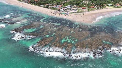 Cupe Beach At Port Of Chickens In Pernambuco Brazil Holidays Stock