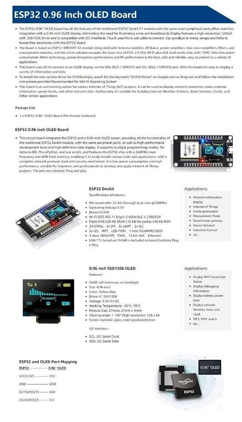 Modul Esp32 Cu Ecran Oled Devkit V1 Wroom 32 Wi Fi Bluetooth Iot Bragadiru • Olx Ro