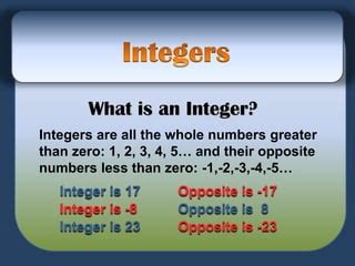 Integers Add Subt PPTX