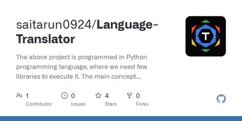 Github Saitarun0924language Translator The Above Project Is Programmed In Python Programming