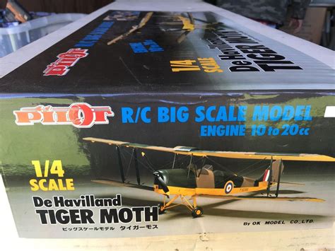 Rc Big Scale Model Tiger Moth 14 Scale Vintage 1809982426