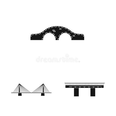 Isolated Object Of Construct And Side Icon Collection Of Construct And Bridge Vector Icon For