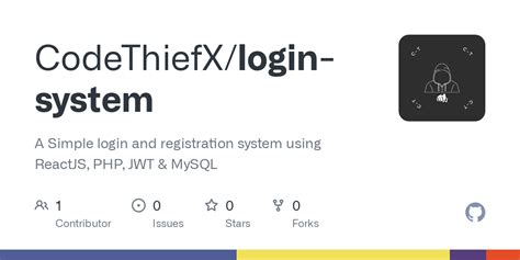 Github Codethiefxlogin System A Simple Login And Registration System Using Reactjs Php Jwt