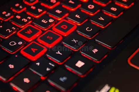 red backlit computer gaming keyboard action gamer equipment cont