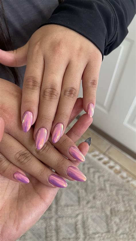 These Chrome Nails I Just Did On My Client Im Obsessed Hard Gel
