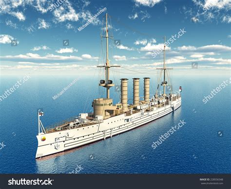 German Light Cruiser First World War Stock Illustration 228556348