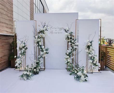 Фотозона в 2024 г Классический свадебный декор Современные свадебные украшения Свадебные