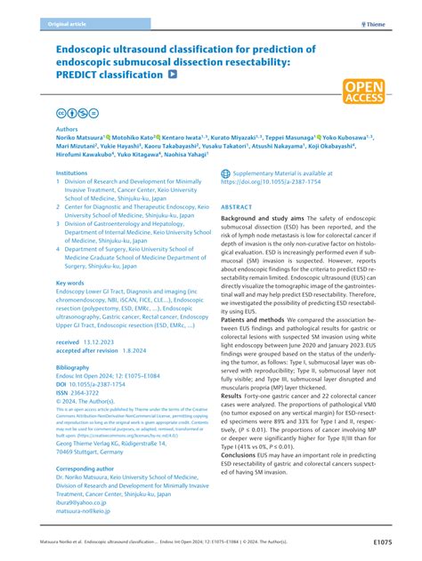 Pdf Endoscopic Ultrasound Classification For Prediction Of Endoscopic
