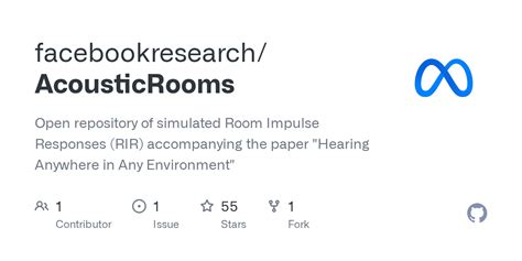 Github Facebookresearchacousticrooms Open Repository Of Simulated Room Impulse Responses