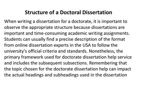 Ppt Navigating The Depths Understanding The Structure Of A Doctoral