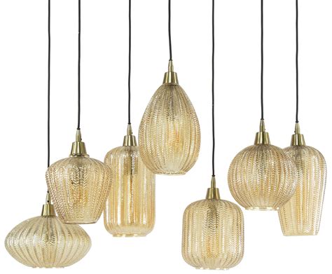 Lampa Wisząca Nad Stół 7l Klosze Szklane Bursztynowe 95x150 Cm Z7078 39a Mioni Sfmeblepl