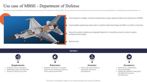 Digital Systems Engineering Use Case Of Mbse Department Of Defense PPT