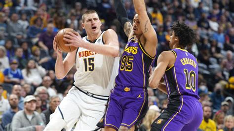 Nuggets Vs Lakers Murray Has 34 Jokic Posts Triple Double