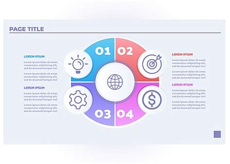 네 가지 옵션 단계 또는 프로세스가 포함된 인포그래픽 파워포인트 템플릿 벡터 템플릿 Psd 다운로드 디자인 자료 다운로드