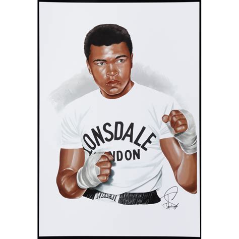 Tony Santiago Muhammad Ali 13x19 Signed Lithograph Pa Pristine