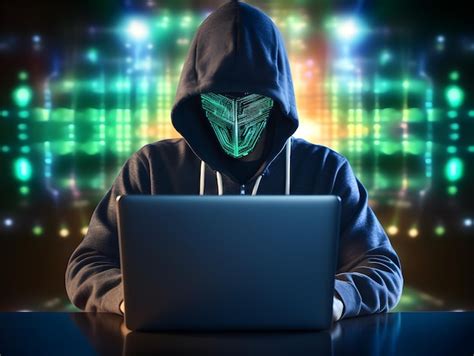Premium Photo Anonymous Hacker Typing Computer Laptop Concept Of