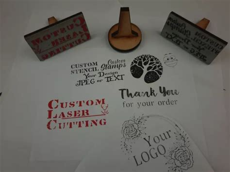 CUSTOM STAMP PERSONALISED Rubber Stamps For Logos Text Or QR Code