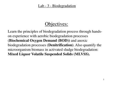 Ppt Lab 3 Biodegradation Powerpoint Presentation Free Download Id5436408