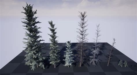winter trees unreal engine 4 flippednormals
