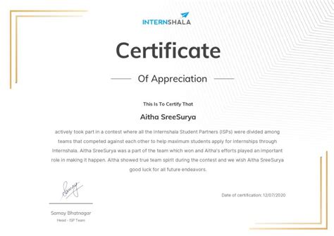Sreesurya Aitha On Linkedin Internshalastudentpartner Internshala